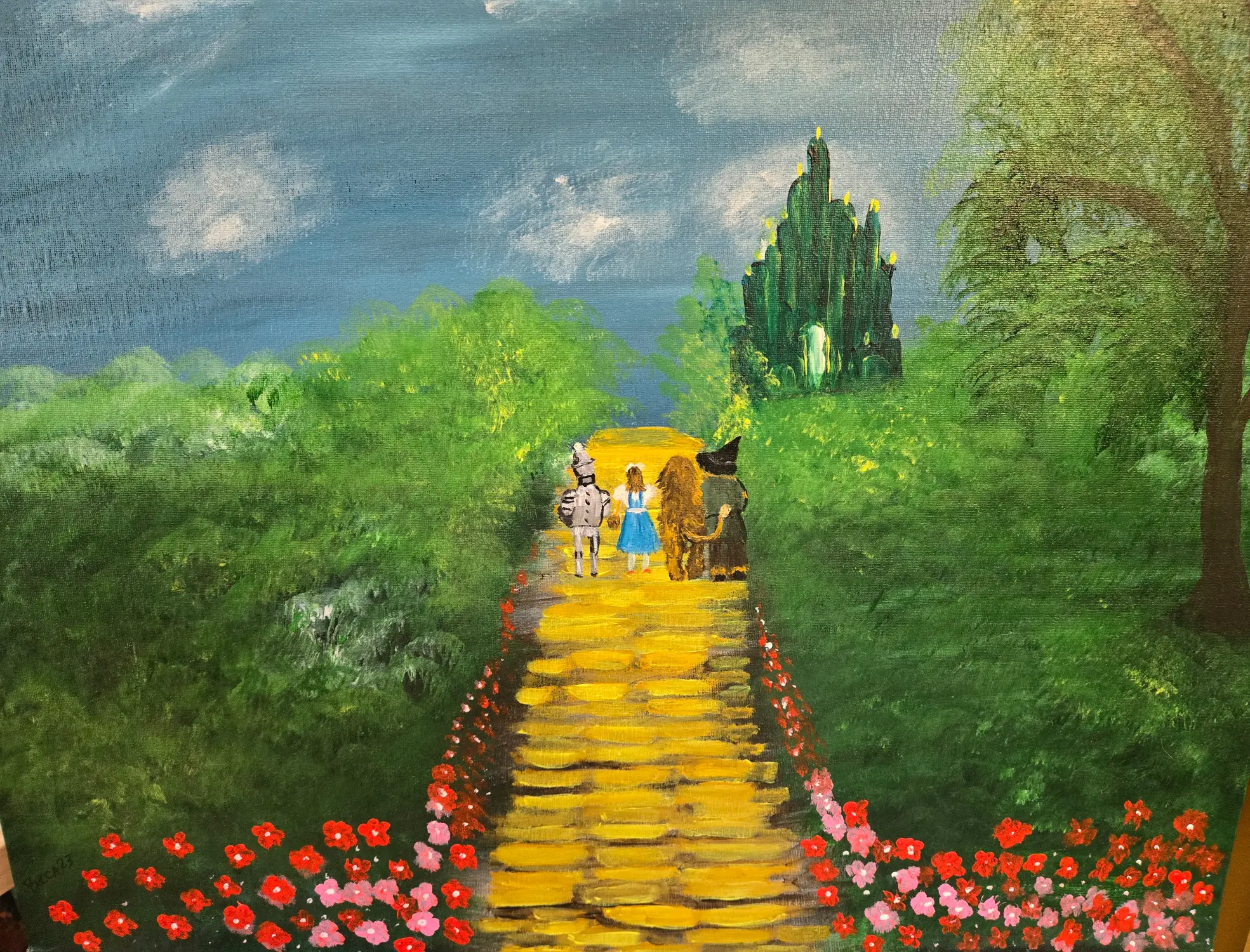 Wizard of Oz- Magical Acrylic Art on Canvas Featuring all your favorites
